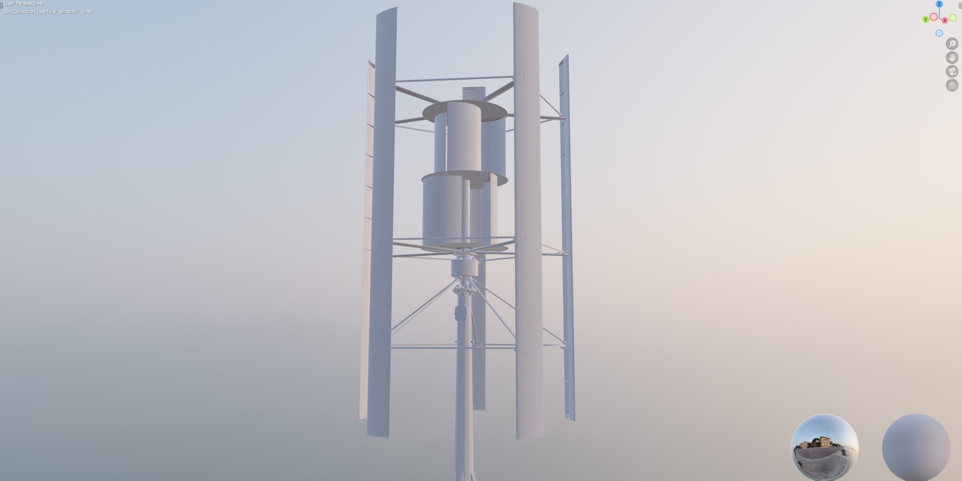 3D Vertical Wind Turbines Model - TurboSquid 1998623