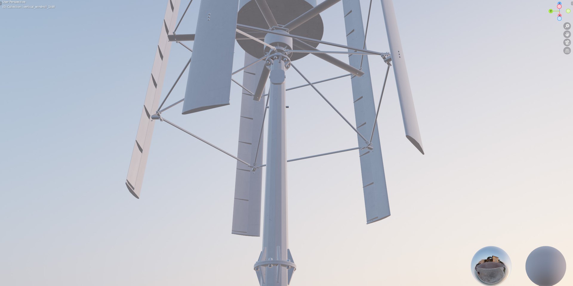 3D Vertical Wind Turbines Model - TurboSquid 1998623
