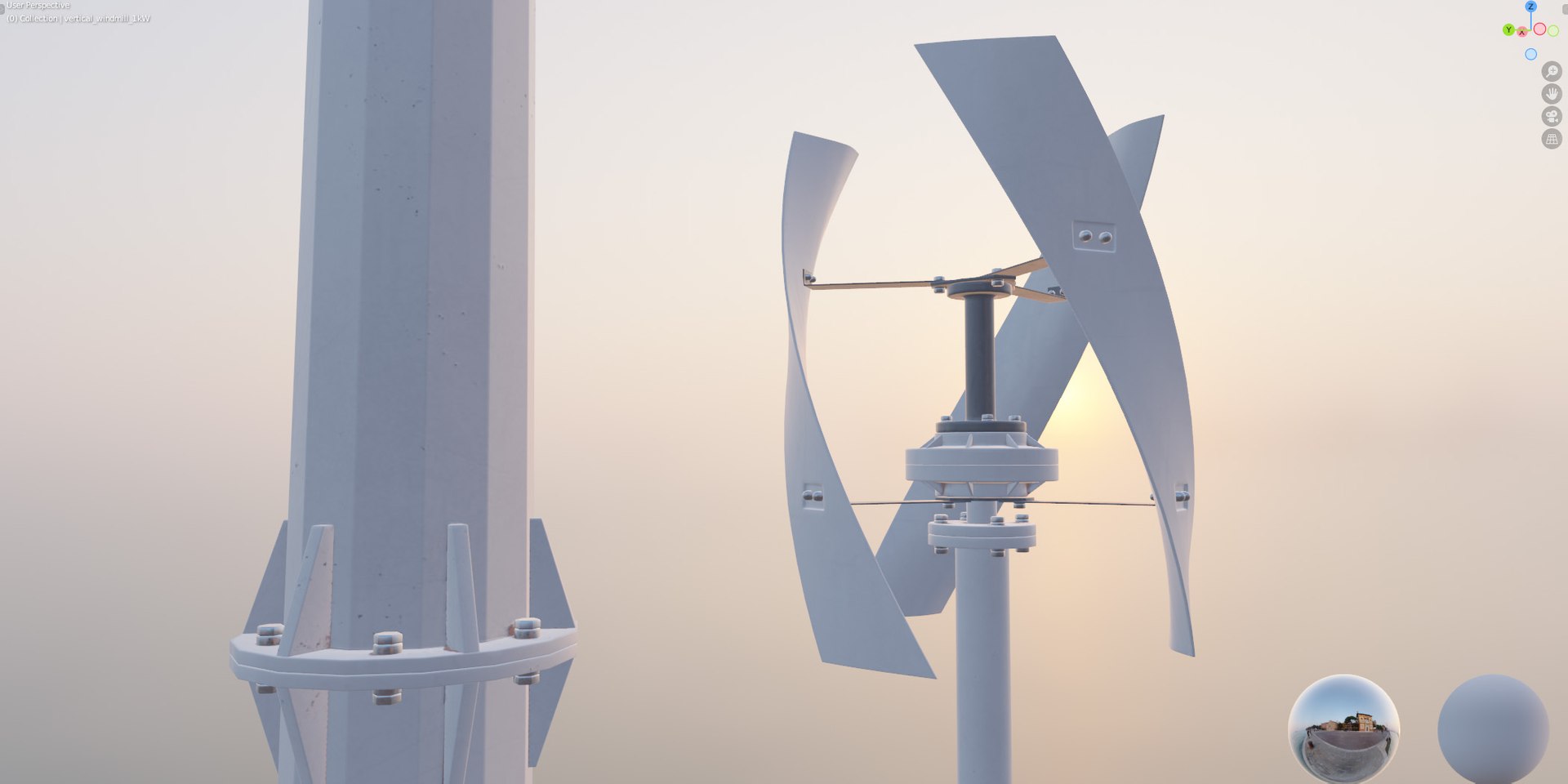 3D Vertical Wind Turbines Model - TurboSquid 1998623