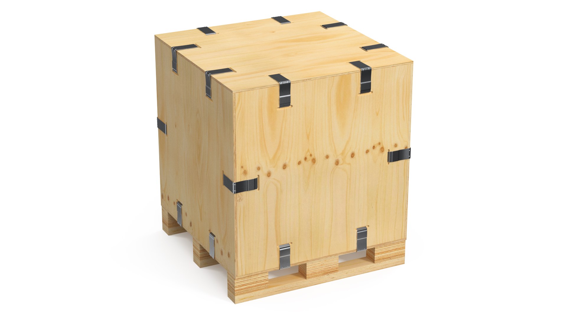 3D Wood Crate with Pallet Uline - TurboSquid 2119206