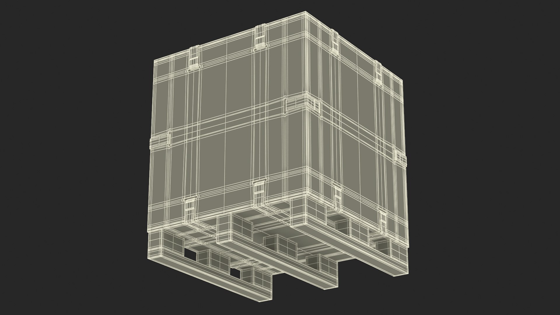 3D Wood Crate with Pallet Uline - TurboSquid 2119206