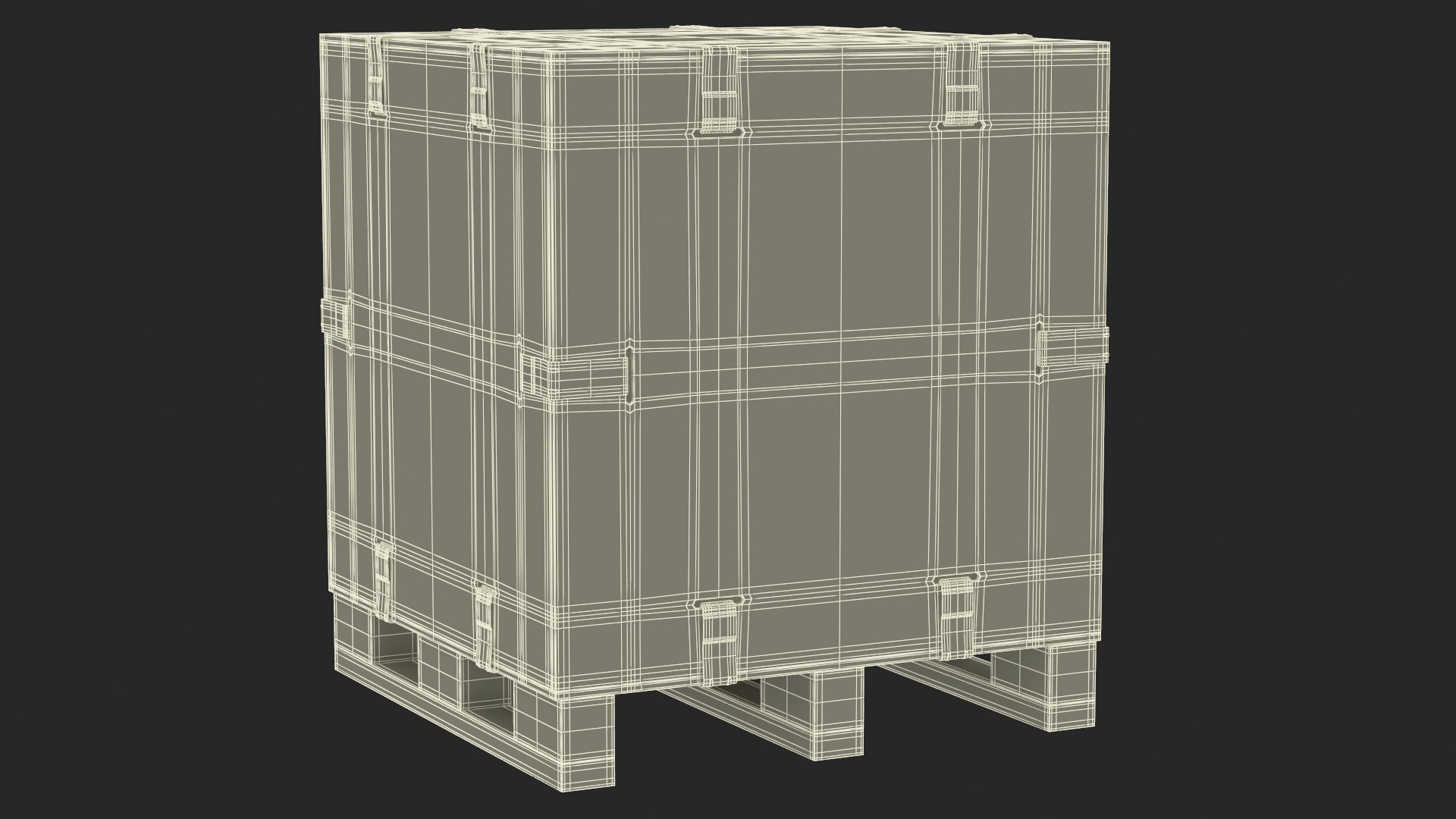 3D Wood Crate with Pallet Uline - TurboSquid 2119206