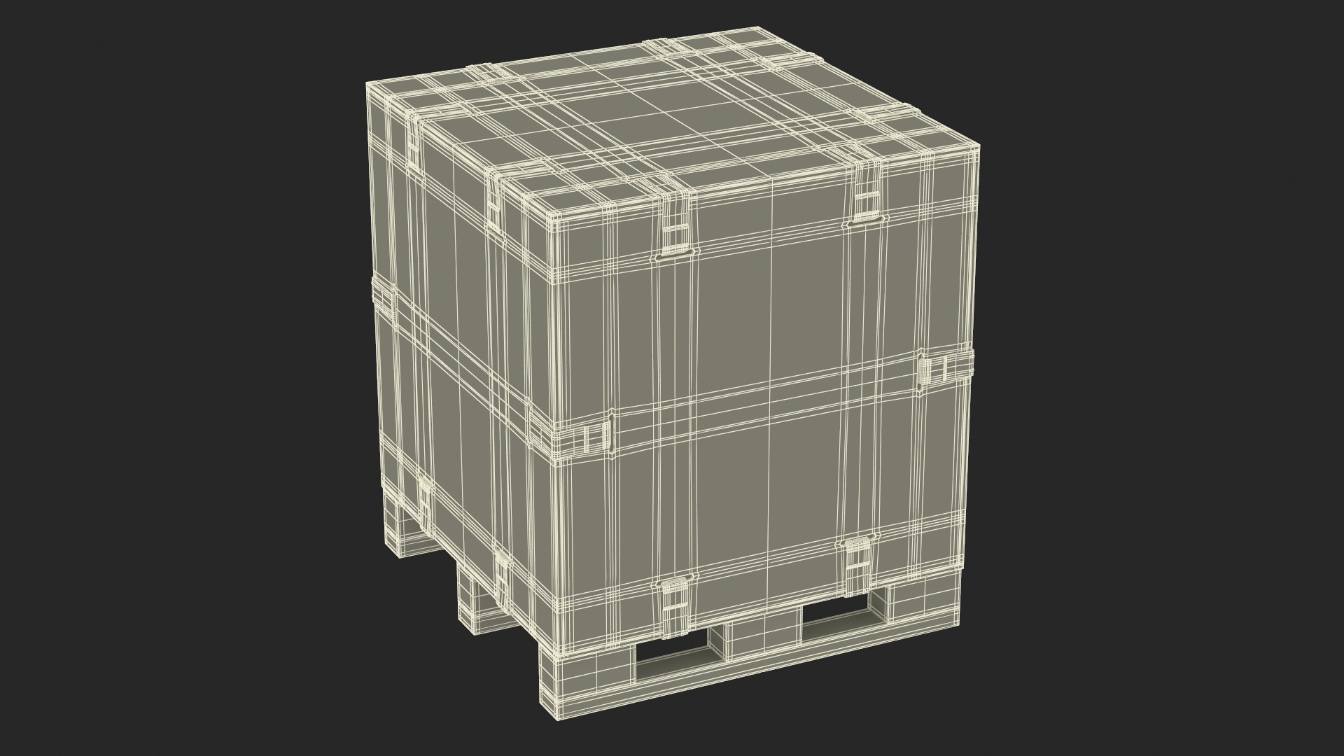 3D Wood Crate with Pallet Uline - TurboSquid 2119206