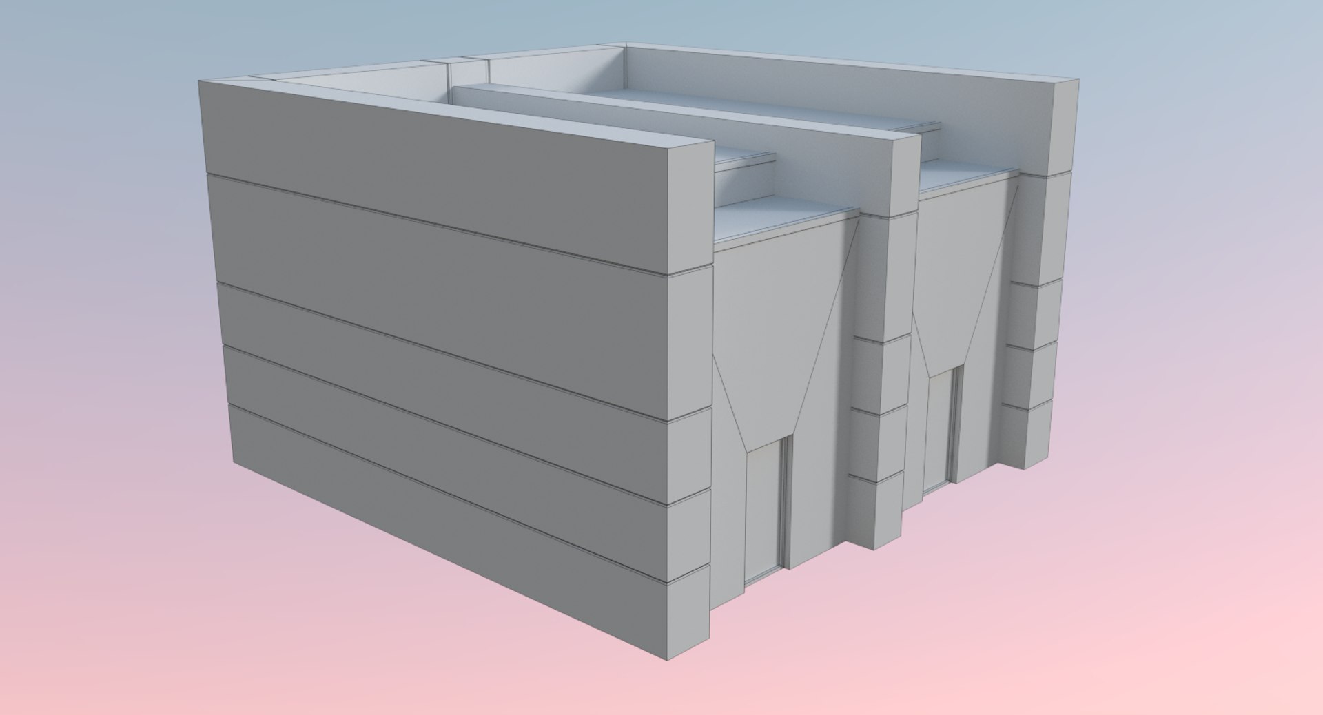 3D strip mall store unit model - TurboSquid 1169359