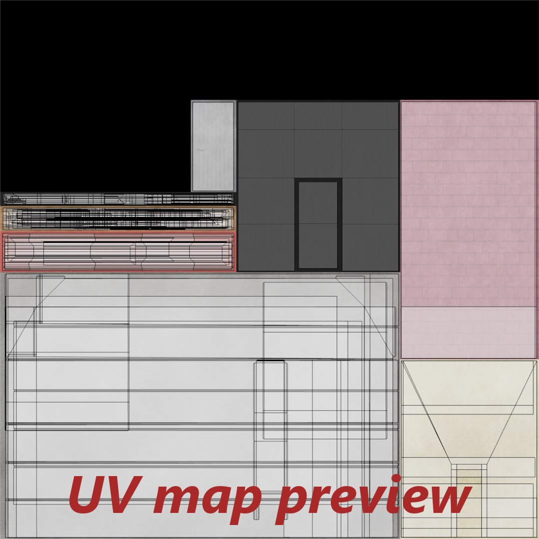 3D strip mall store unit model - TurboSquid 1169359