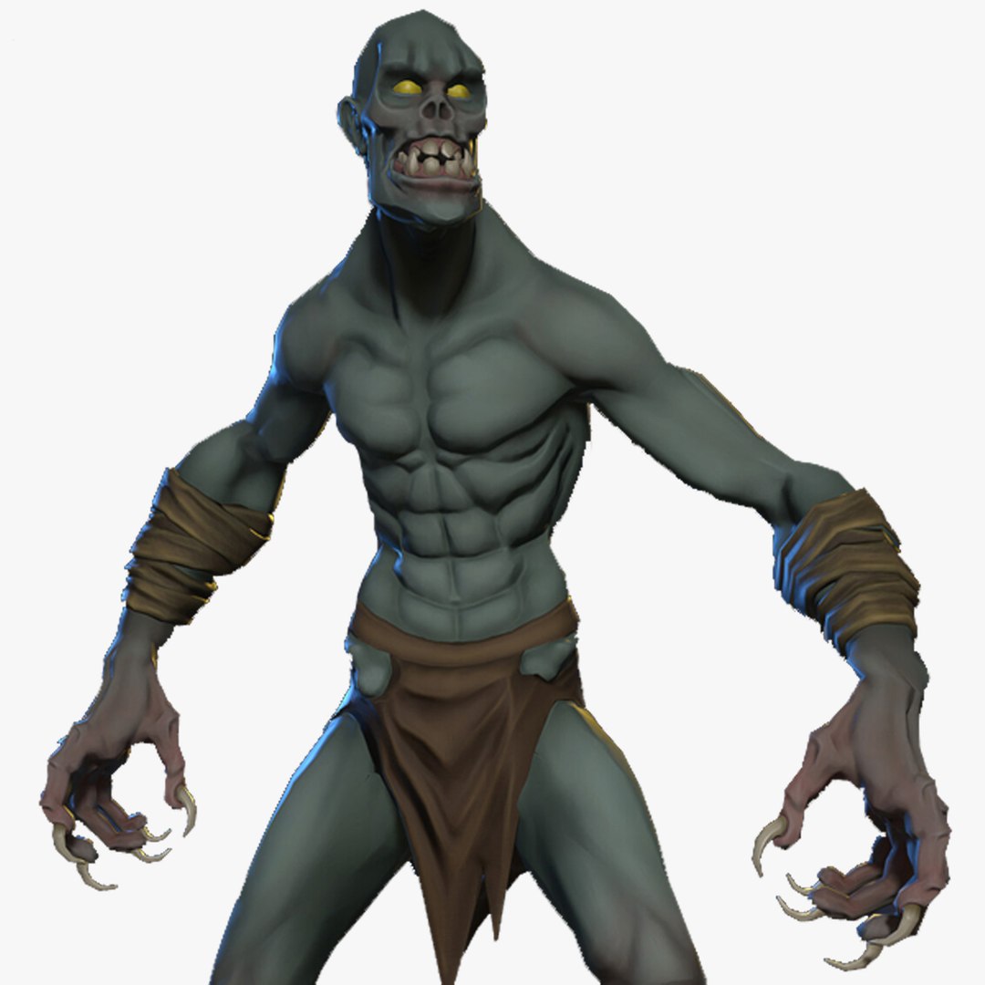 3D Ghoul Anim Rig - TurboSquid 1757517