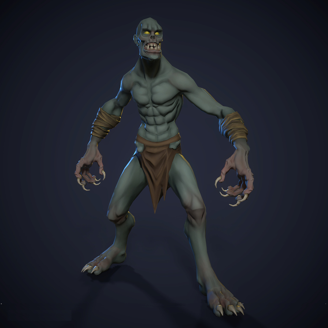 3D Ghoul Anim Rig - TurboSquid 1757517