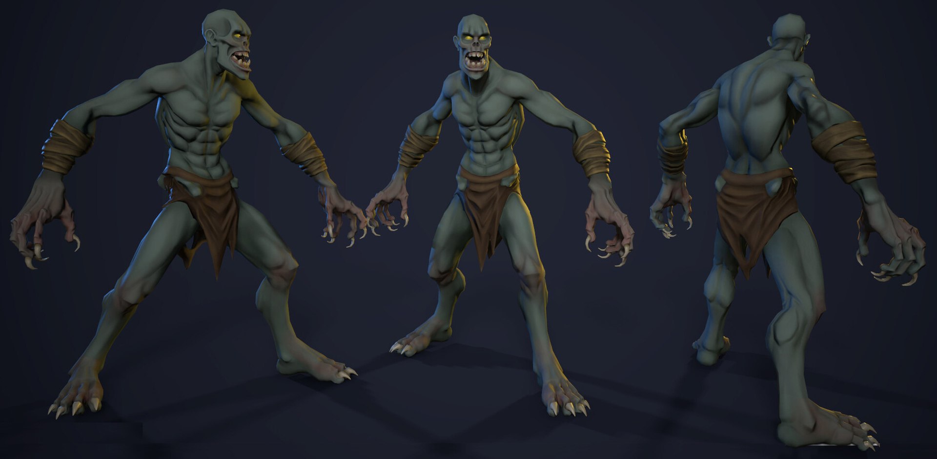 3D Ghoul Anim Rig - TurboSquid 1757517