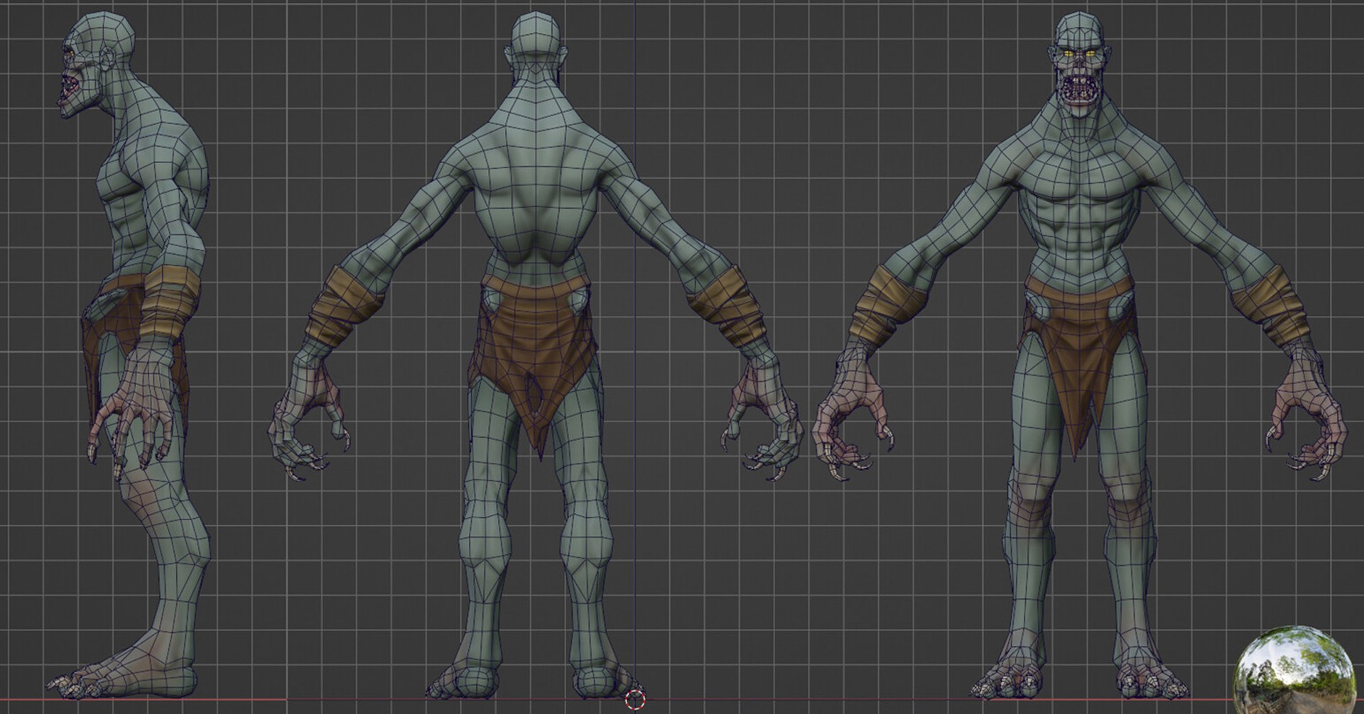 3D Ghoul Anim Rig - TurboSquid 1757517