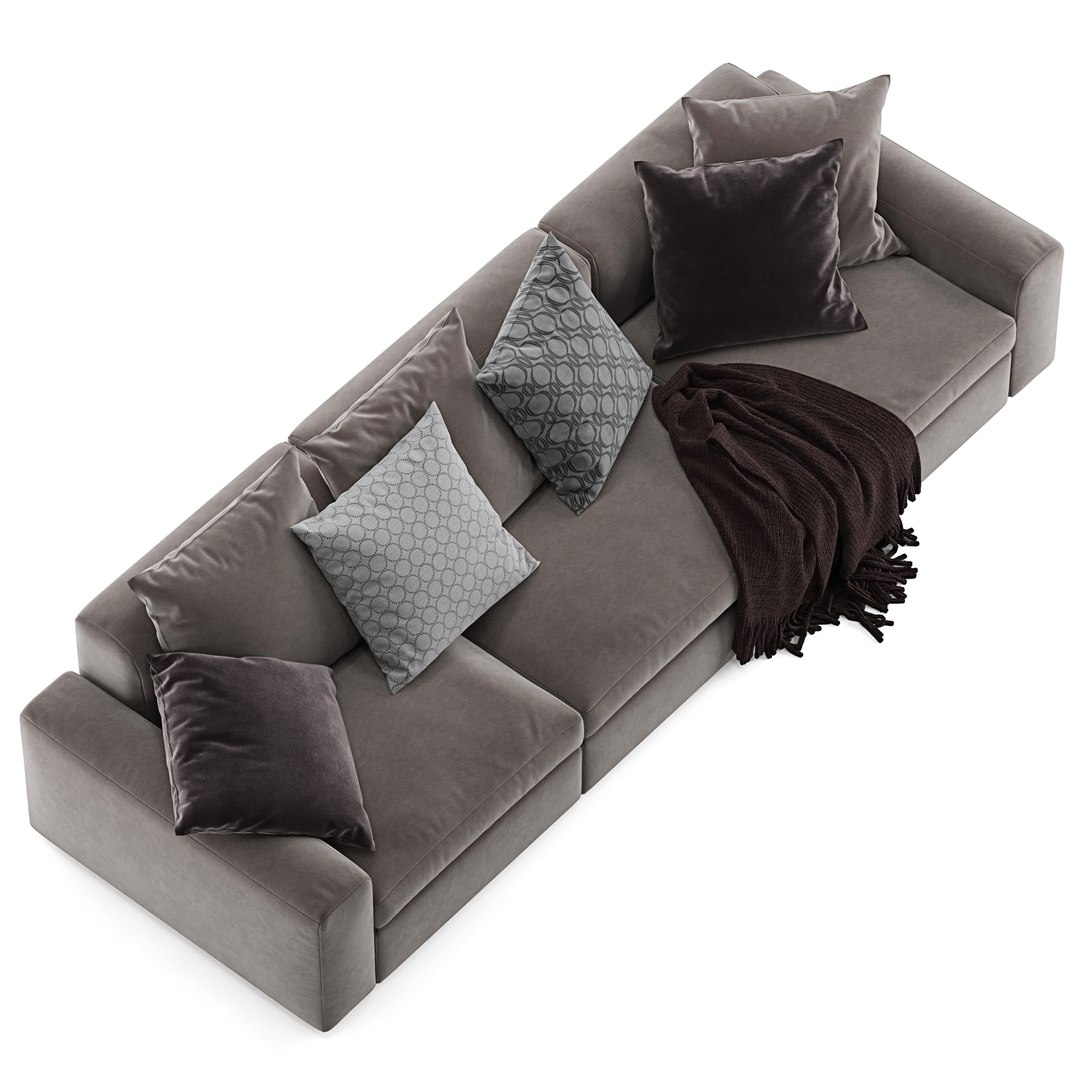 3D Poliform Dune sofa 3 seats model - TurboSquid 1726870
