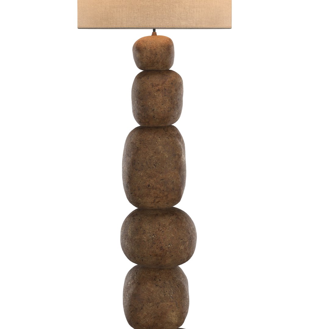 3D Stacked Pebble Floor Lamp - TurboSquid 2367387