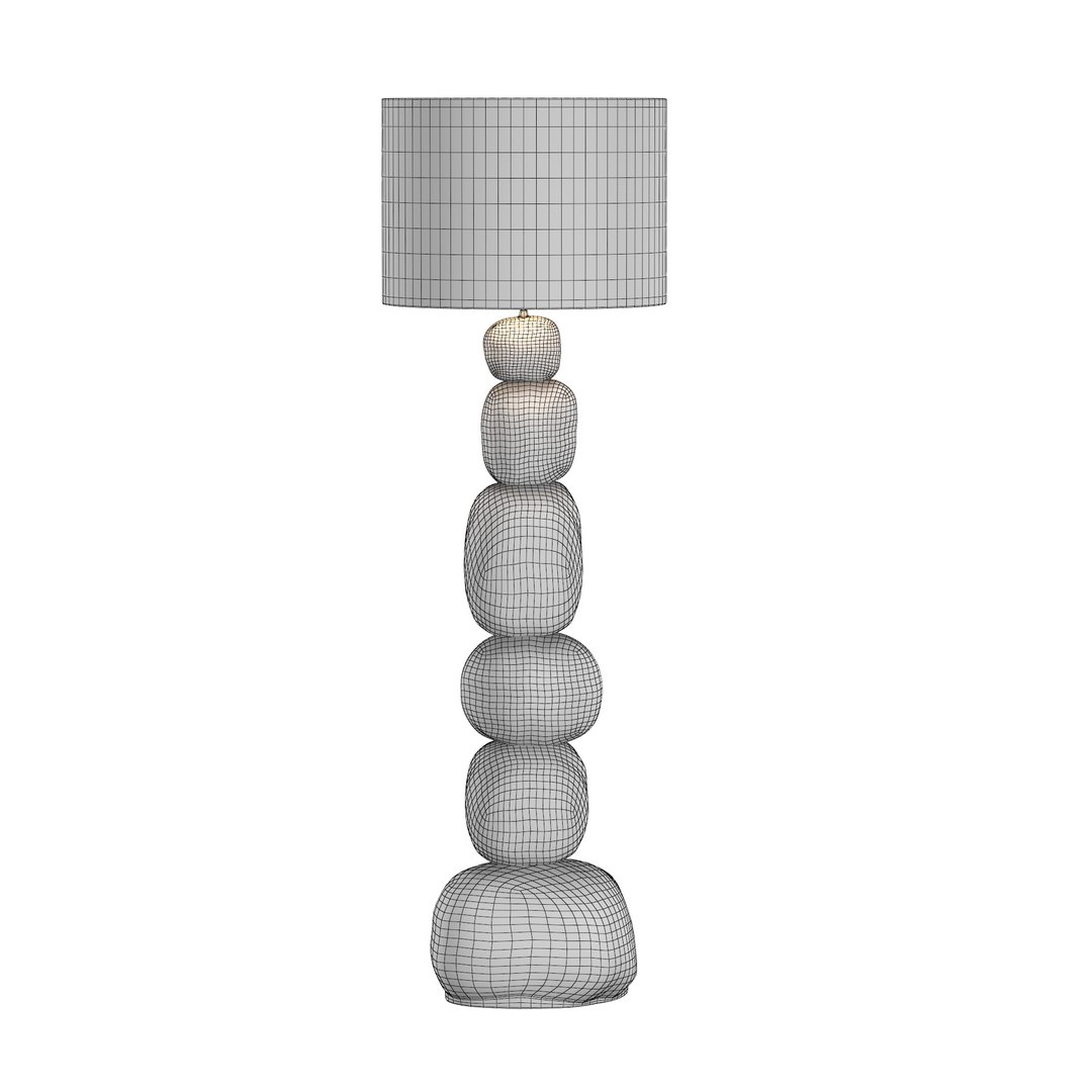 3D Stacked Pebble Floor Lamp - TurboSquid 2367387