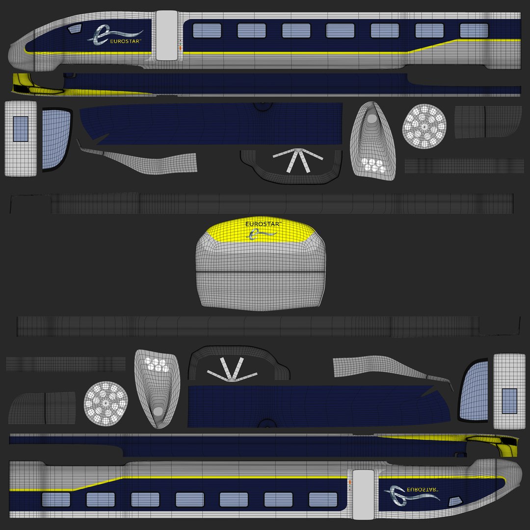 Realistic Siemens Velaro Eurostar 3D Model - TurboSquid 1447766