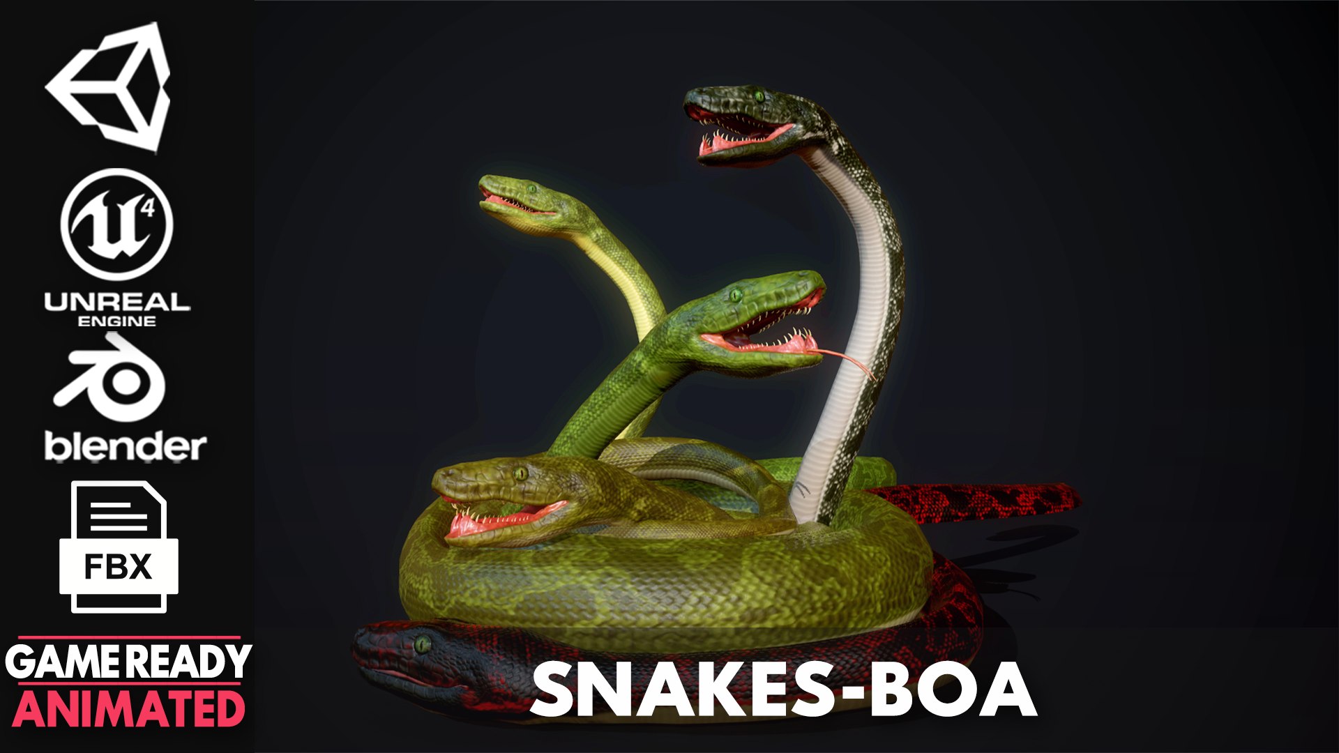3D Boa - Game Ready - TurboSquid 1751953