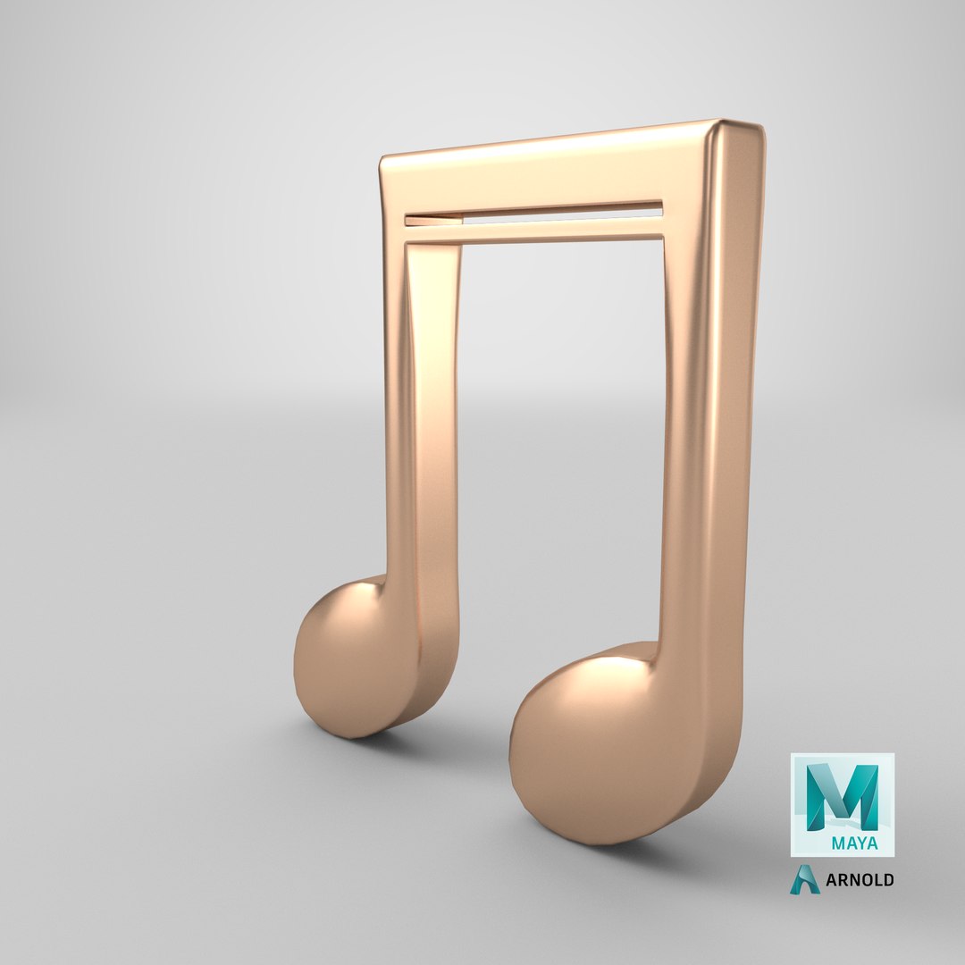 3D Quavers Eighth Note - TurboSquid 2019581