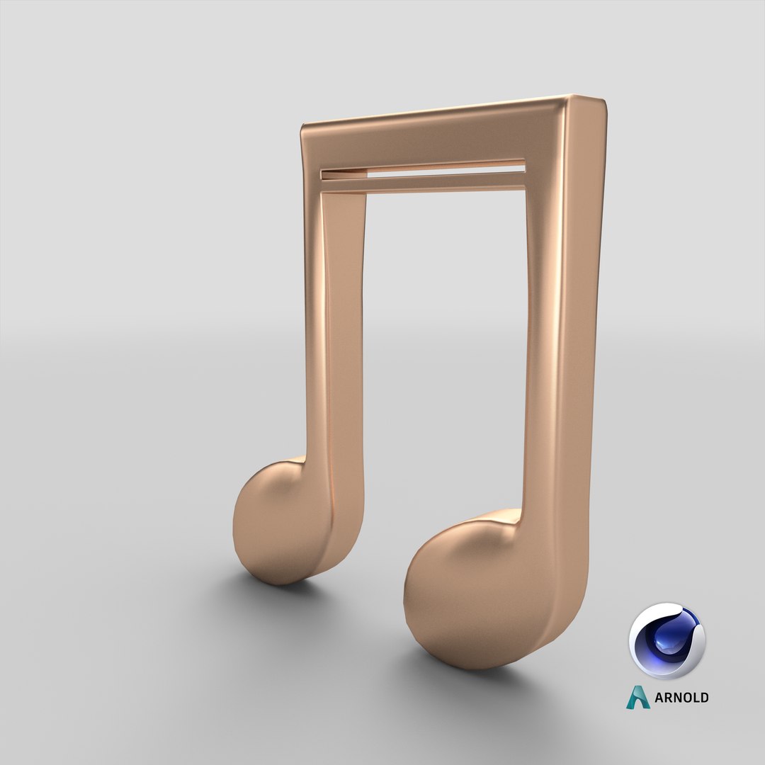 3D Quavers Eighth Note - TurboSquid 2019581