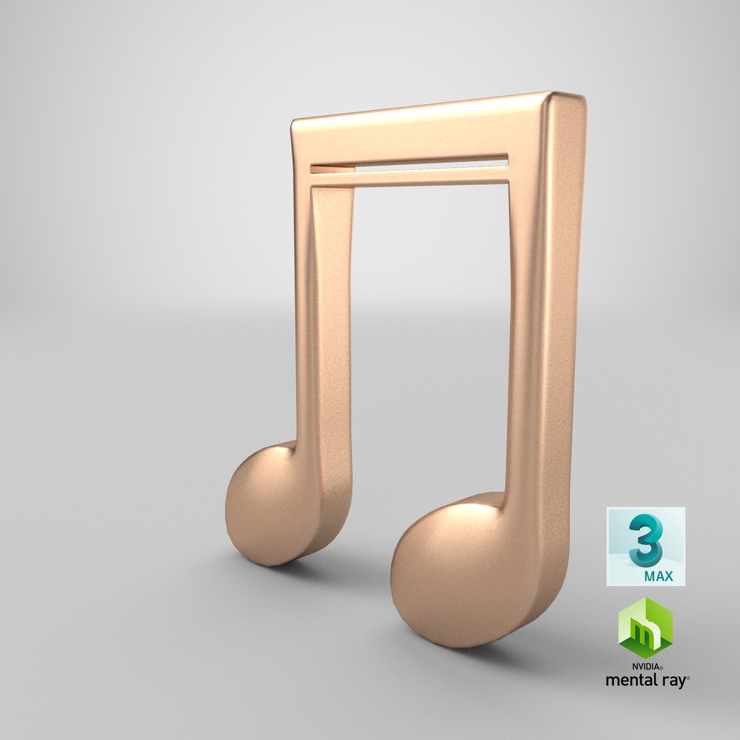 3D Quavers Eighth Note - TurboSquid 2019581