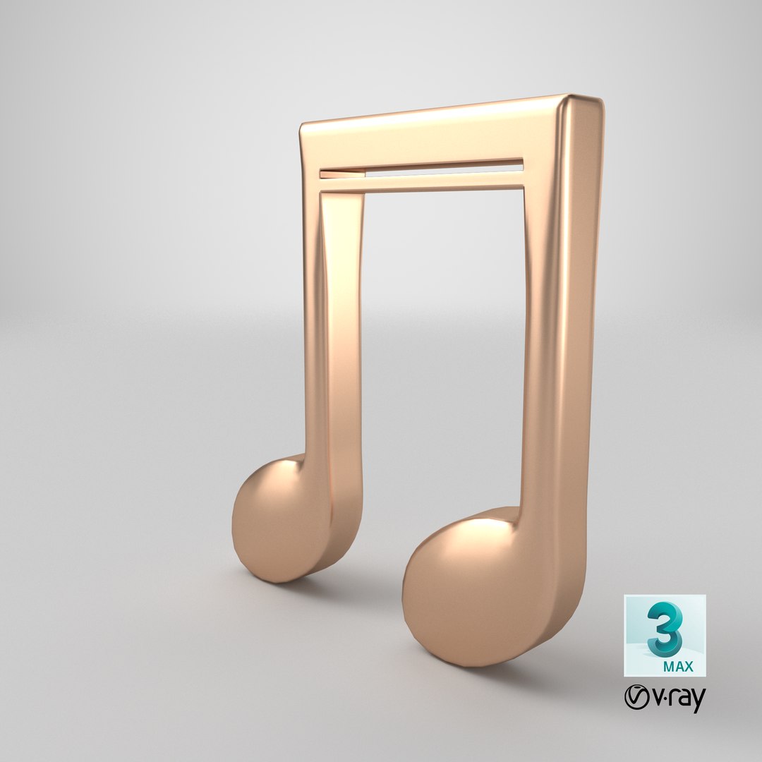 3D Quavers Eighth Note - TurboSquid 2019581