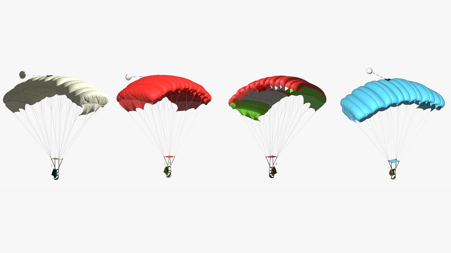 Parachute 3D Model - TurboSquid 1568074