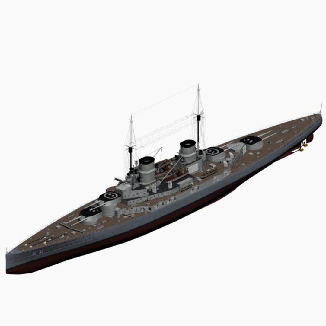 Battlecruiser Derfflinger Class Imperial German Nav3D模型 - TurboSquid 925454