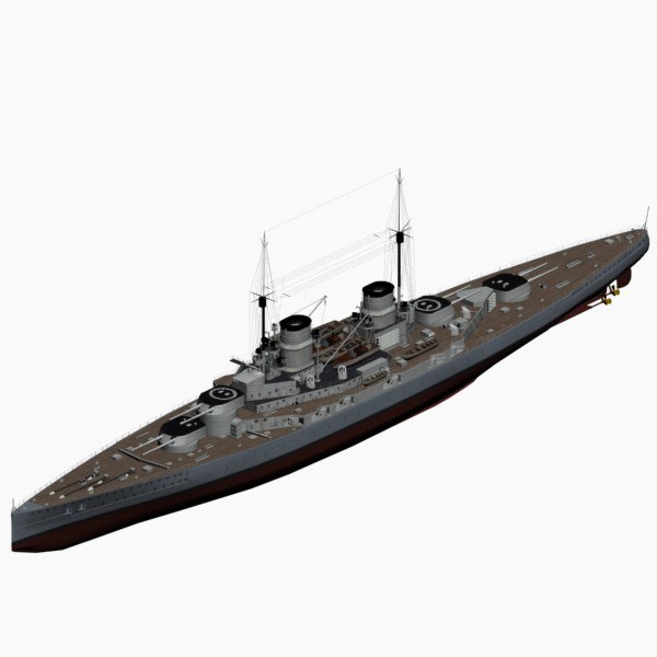 Battlecruiser Derfflinger Class Imperial German Nav3D模型 - TurboSquid 925454
