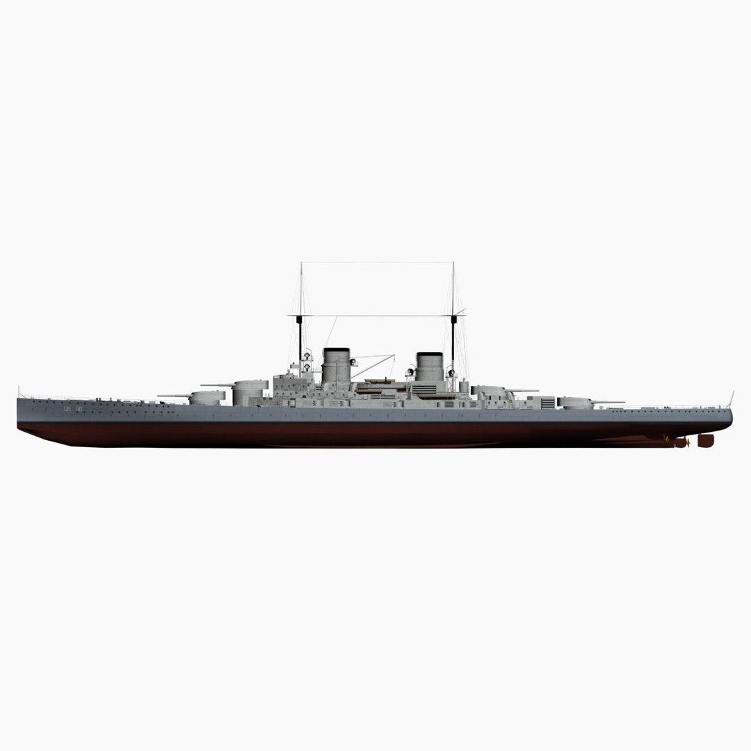 Battlecruiser Derfflinger Class Imperial 3d Model