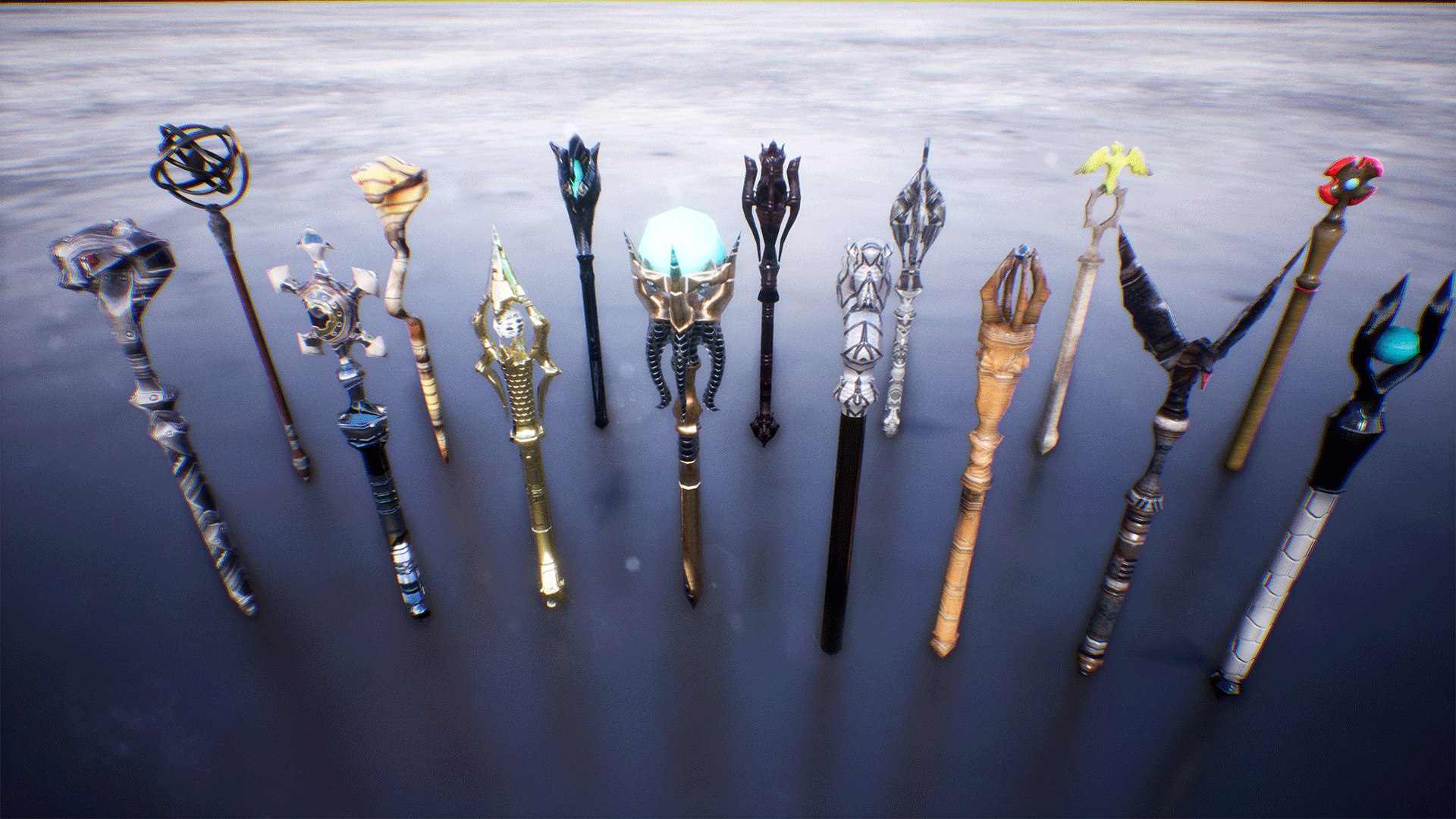3D Wizard Staffs 15 Assets Model - TurboSquid 1984282