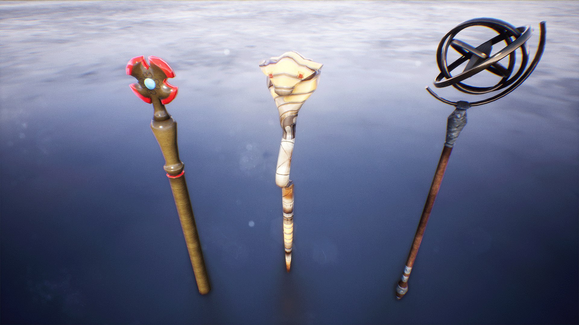 3D Wizard Staffs 15 Assets Model - TurboSquid 1984282
