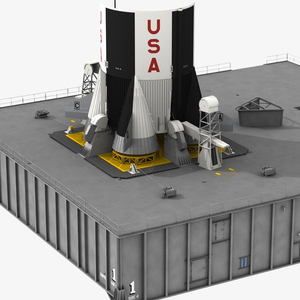 south korean naro launch pad 3d model