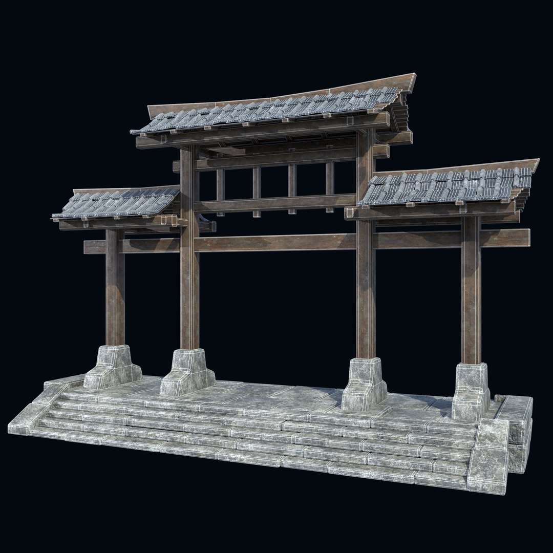 ASIAN JAPAN CONSTRUCTIONS STRUCTURES ORIENTAL COLLECTION 3D model ...