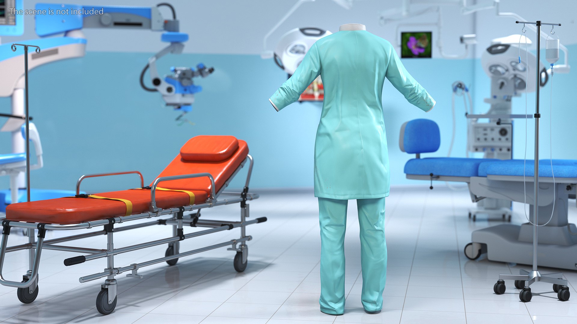 3D Female Lab Coat And Pants Model - TurboSquid 2146893