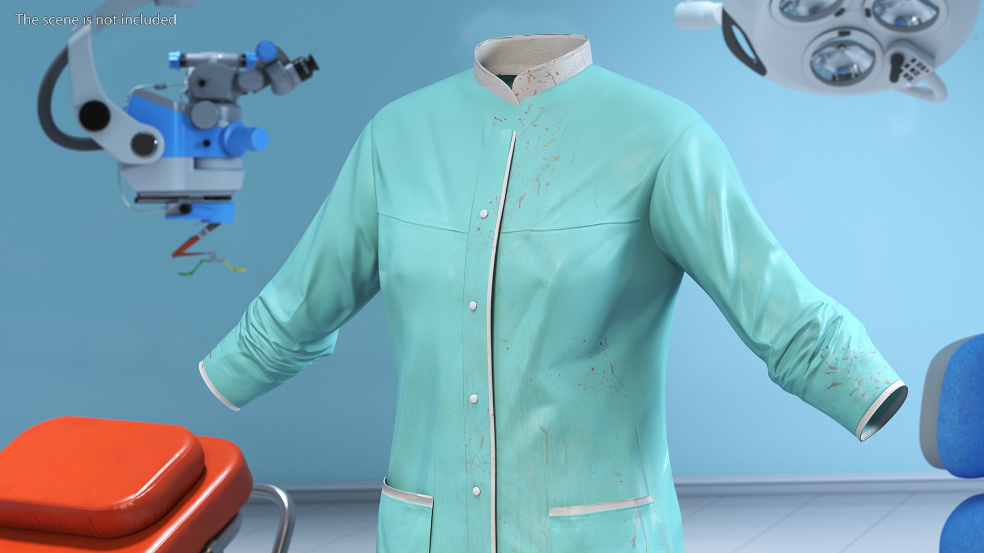 3D Female Lab Coat And Pants Model - TurboSquid 2146893