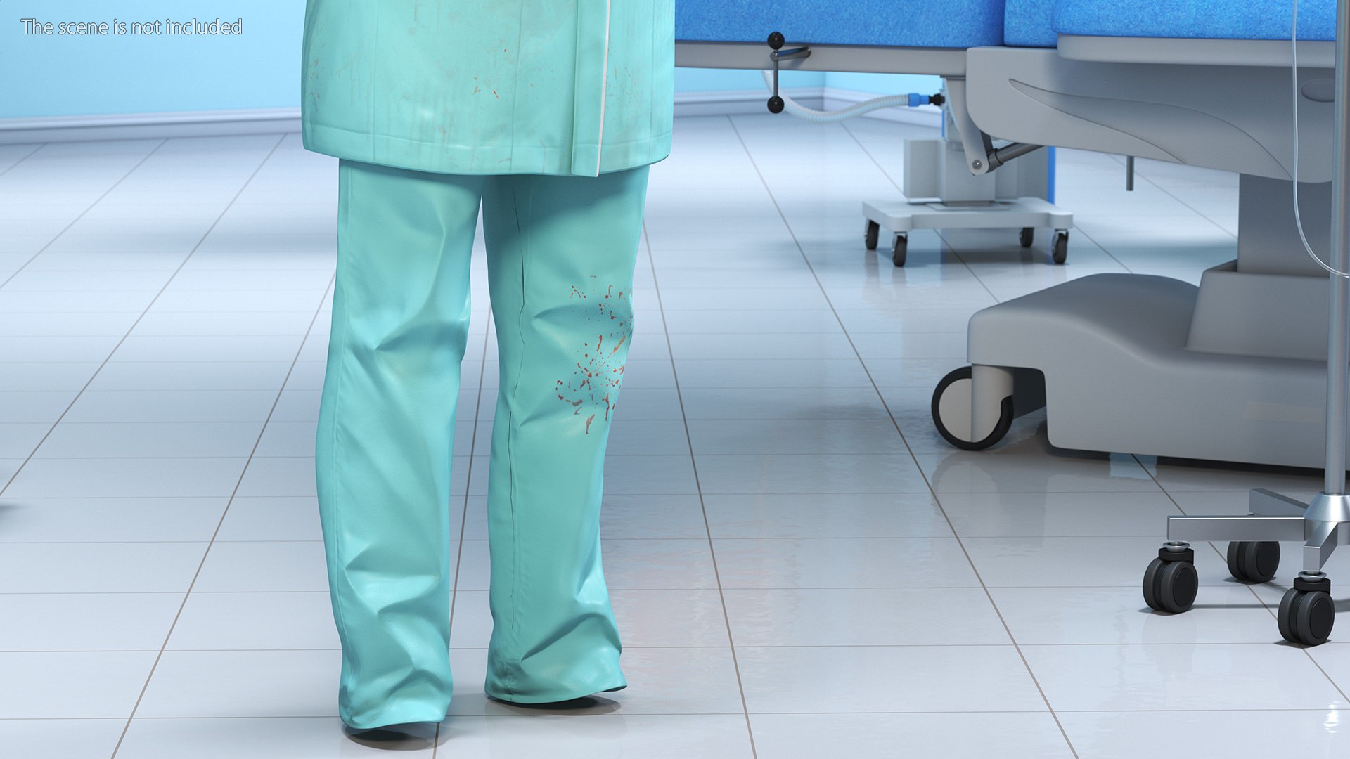 3D Female Lab Coat And Pants Model - TurboSquid 2146893