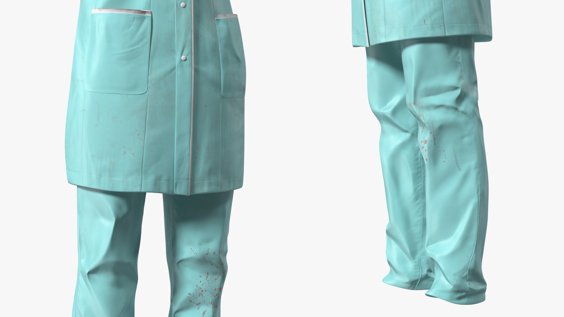 3D Female Lab Coat And Pants Model - TurboSquid 2146893