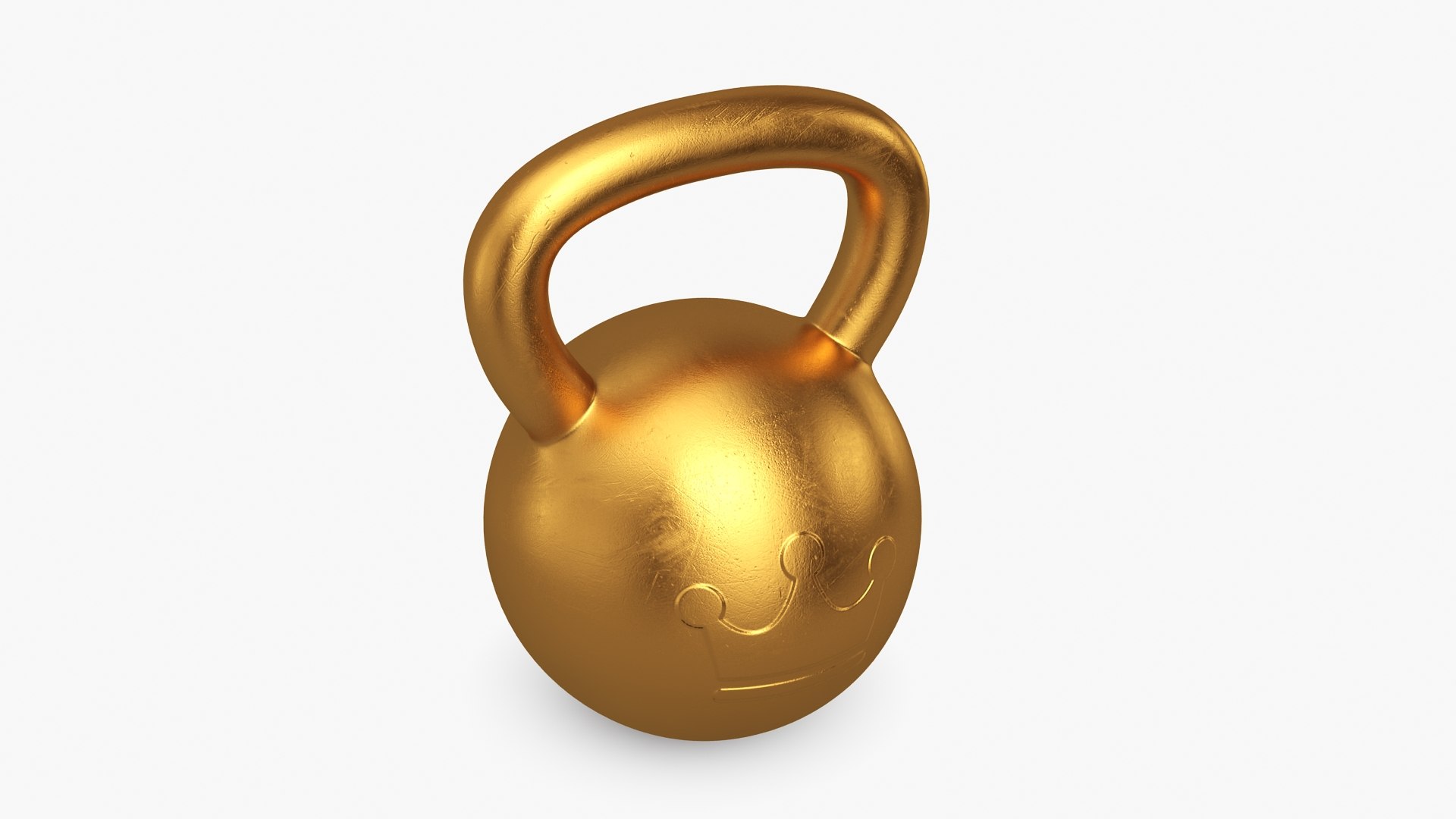 3D Kettlebell Gold Model - TurboSquid 1617452