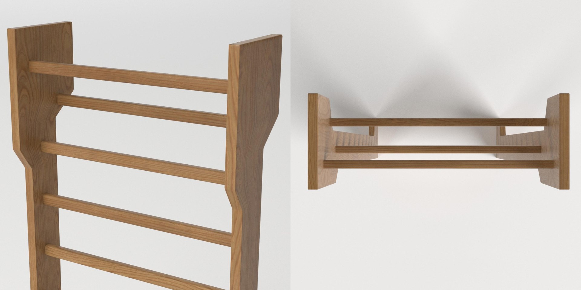 3D Model Gymnastic Wall Bars - TurboSquid 1362905