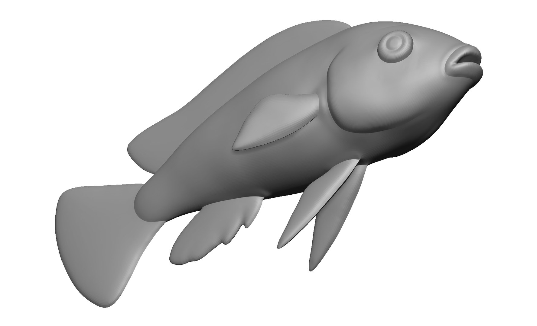 3D Electric Yellow Cichlid Fish - TurboSquid 2045027