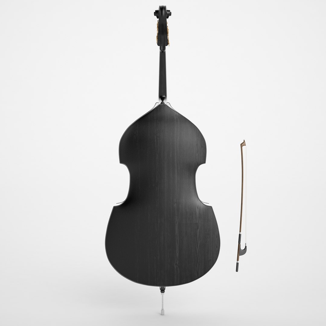 3d Double Bass Black