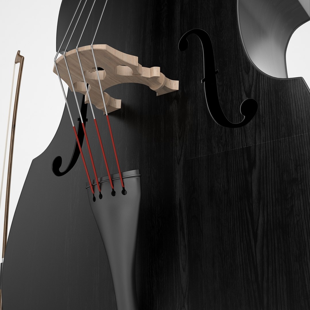 3d Double Bass Black