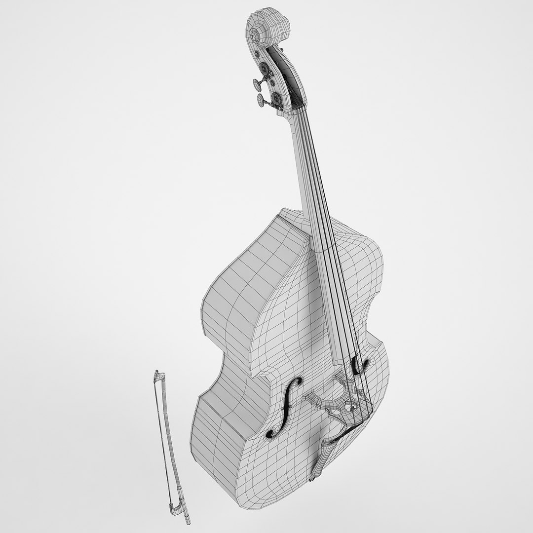 3d Double Bass Black