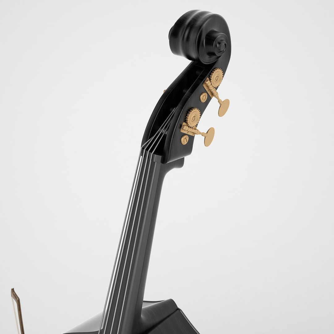 3d Double Bass Black