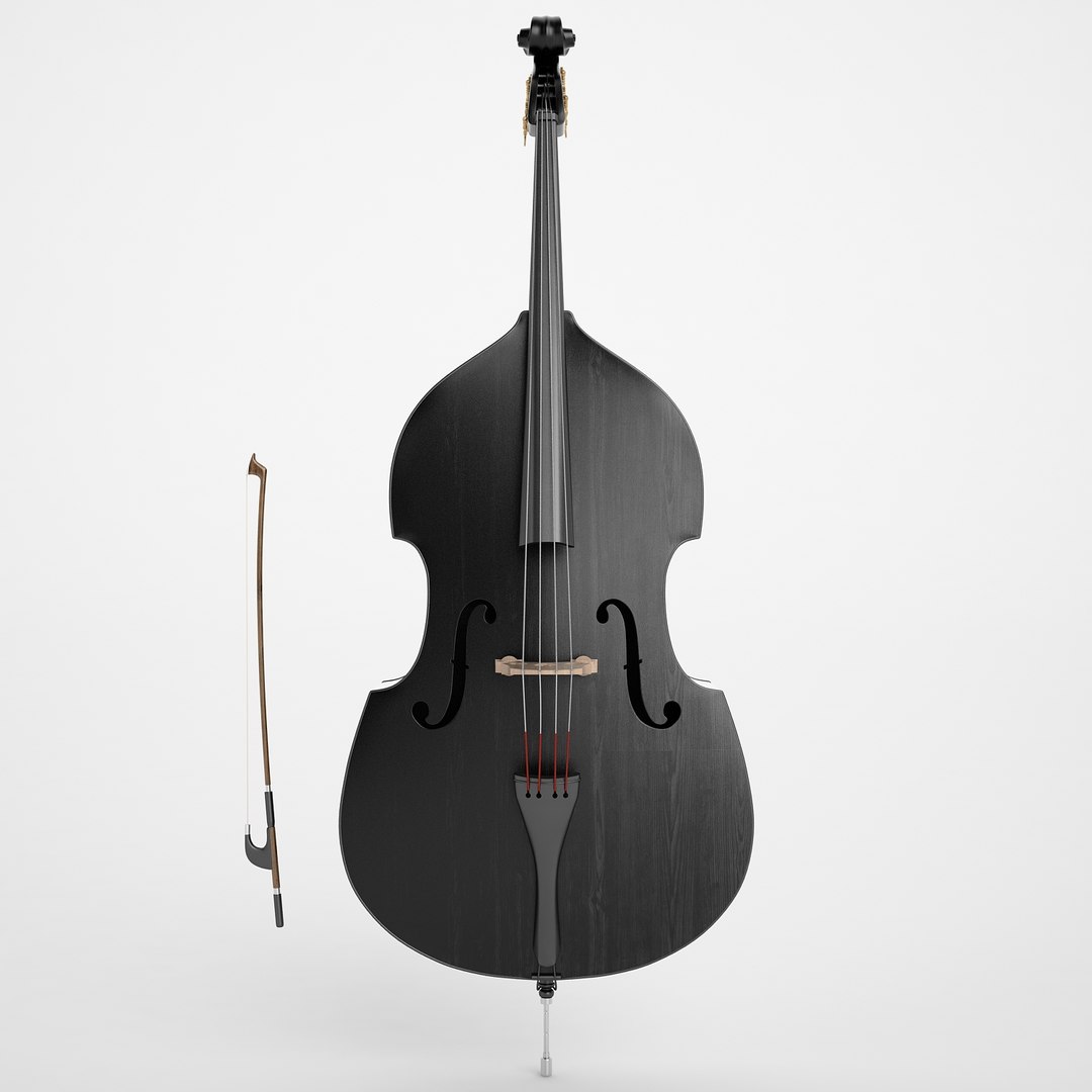 3d Double Bass Black