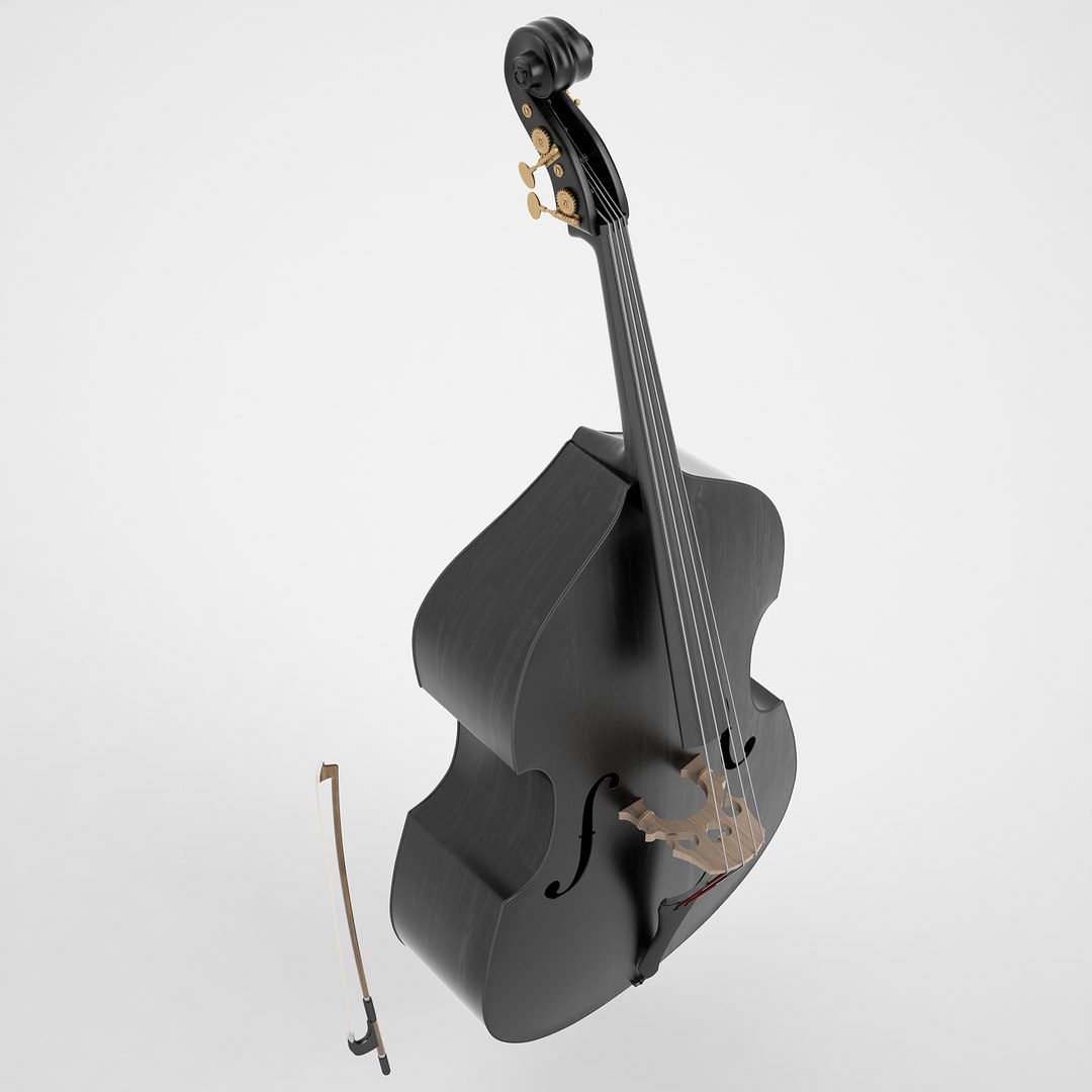 3d Double Bass Black