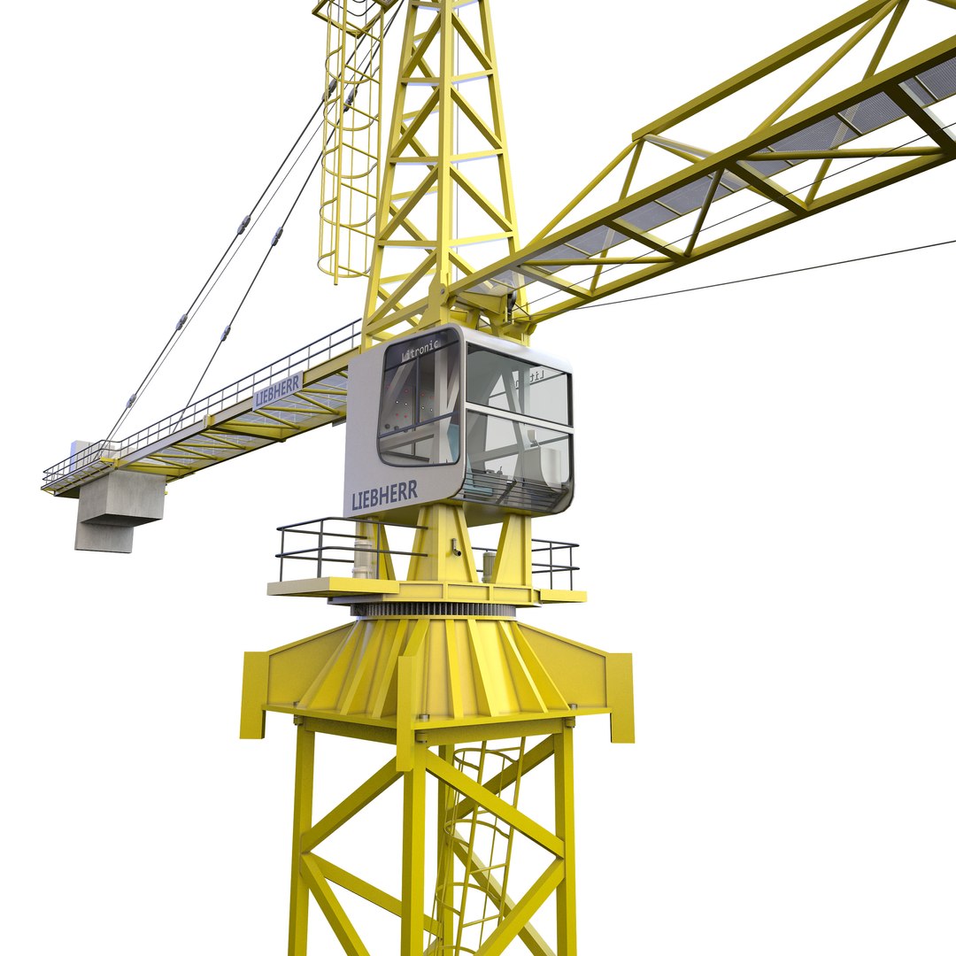 3D tower crane liebherr 280 - TurboSquid 1234561