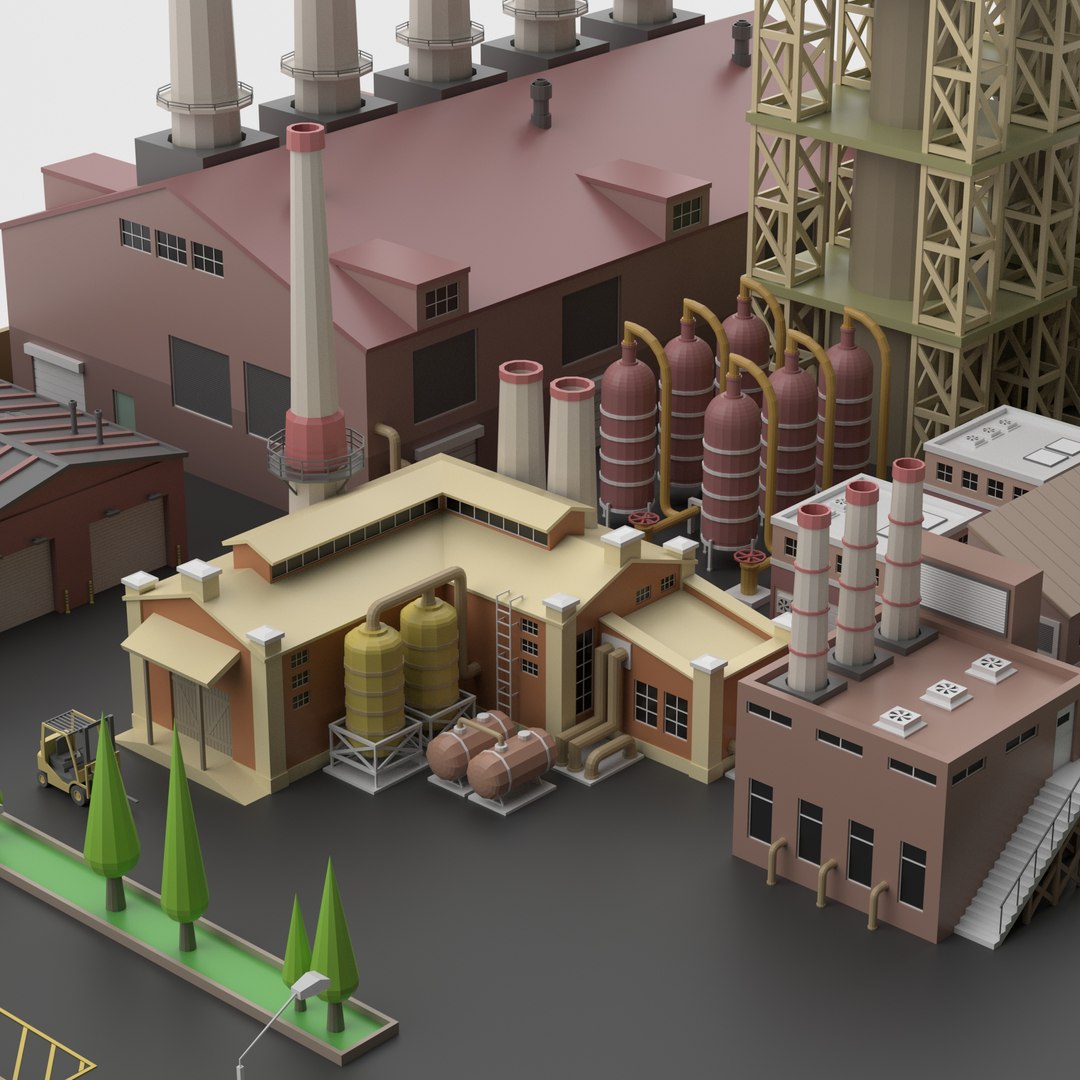 3D Factory 01 Model - TurboSquid 1731828