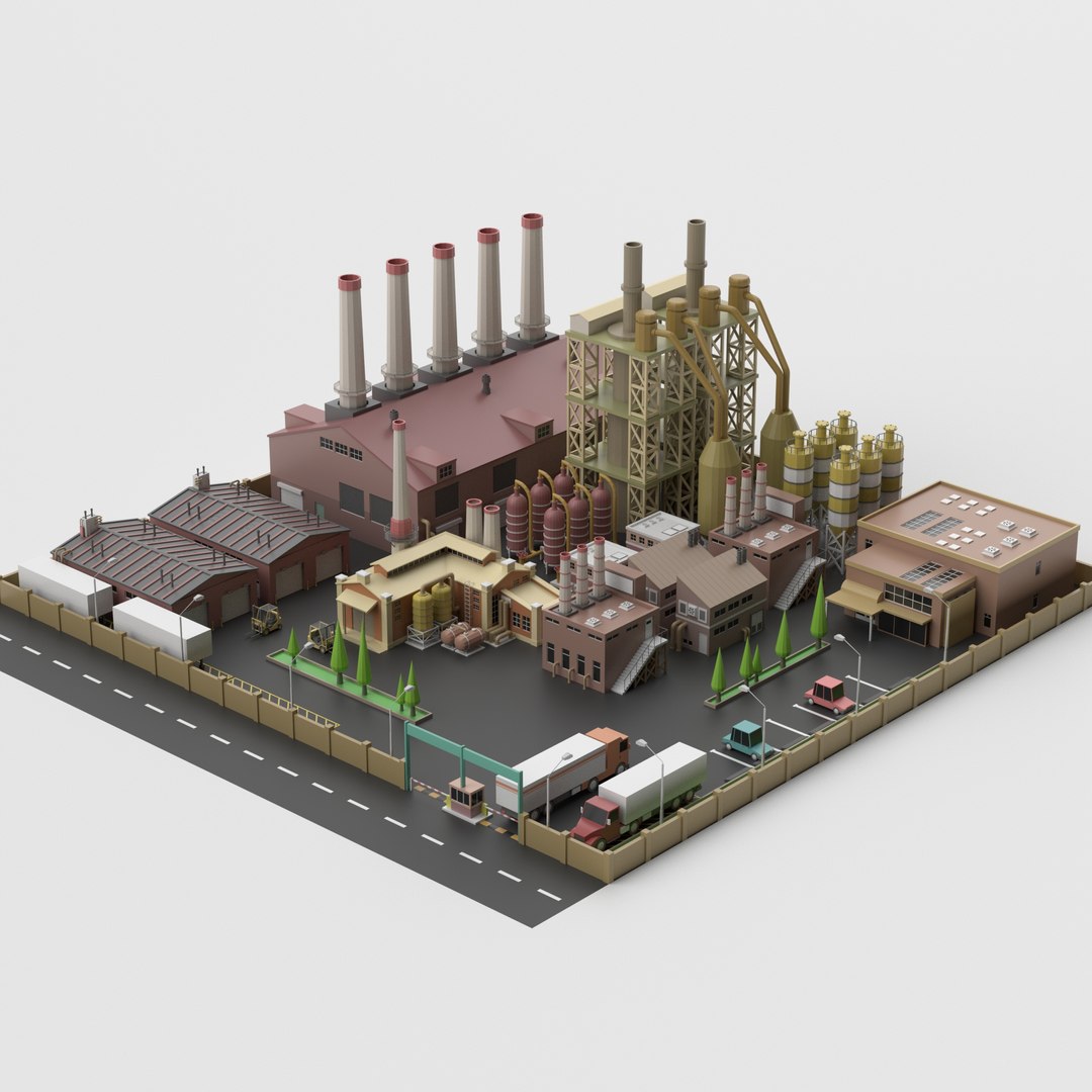 3D Factory 01 model - TurboSquid 1731828