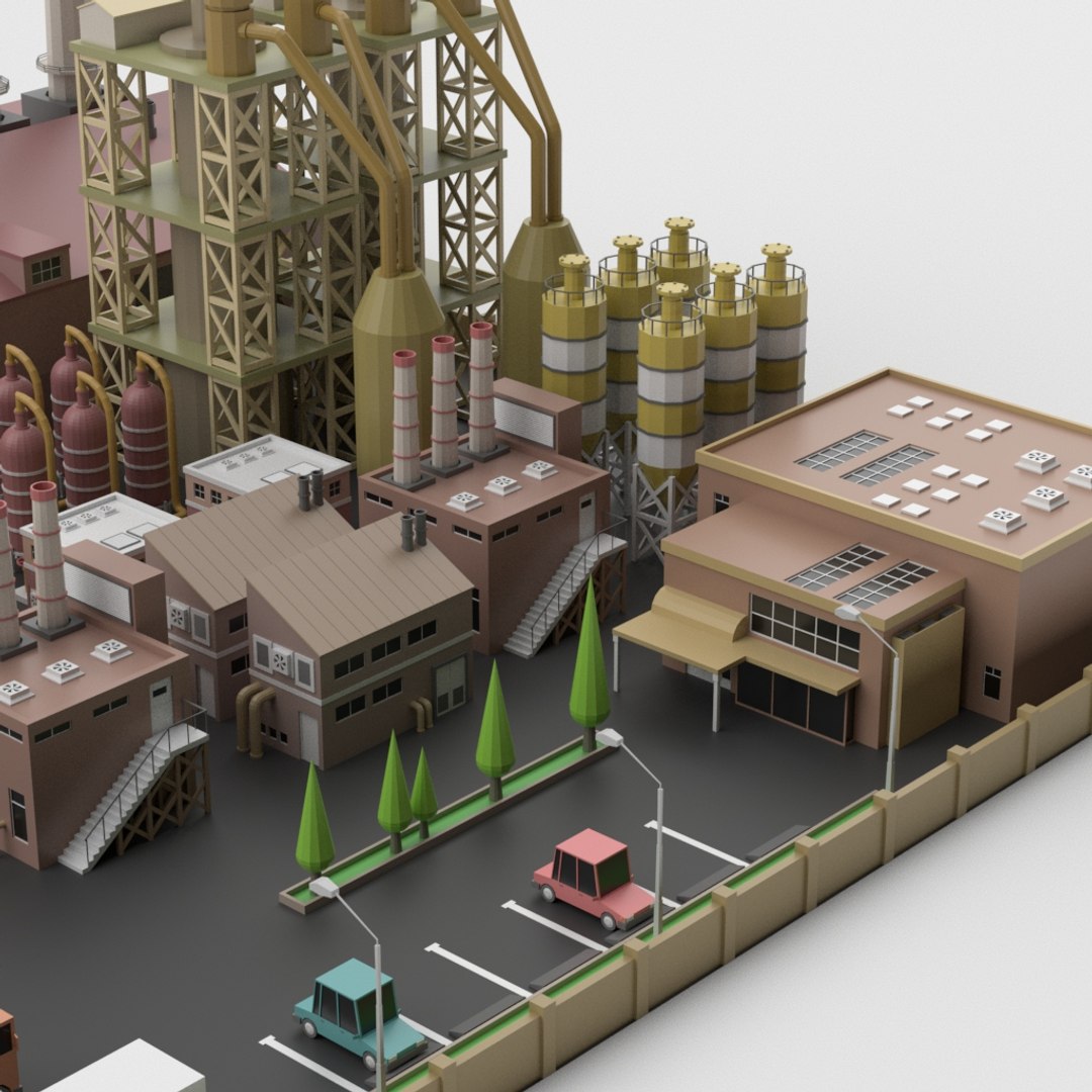 3D Factory 01 Model - TurboSquid 1731828