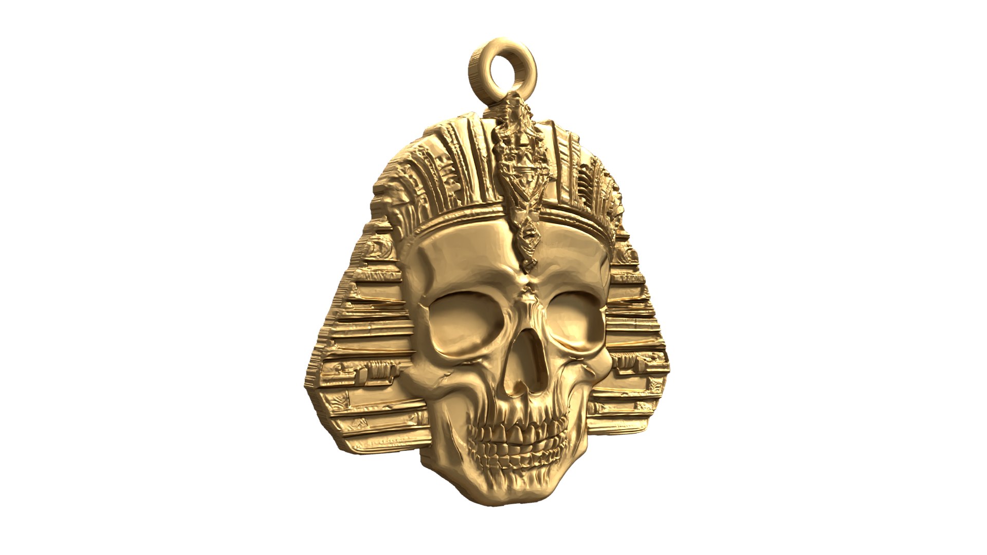 3D Model Skull Pharaoh Pendant 20 Printable Jewelry 3D Print Model ...