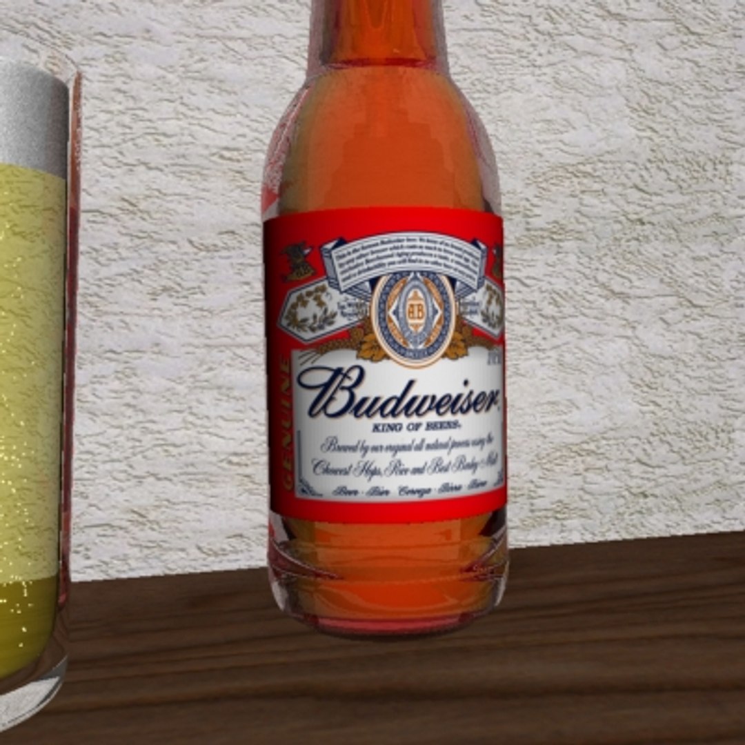 Free Max Model Budweiser Bottles Glass Beer