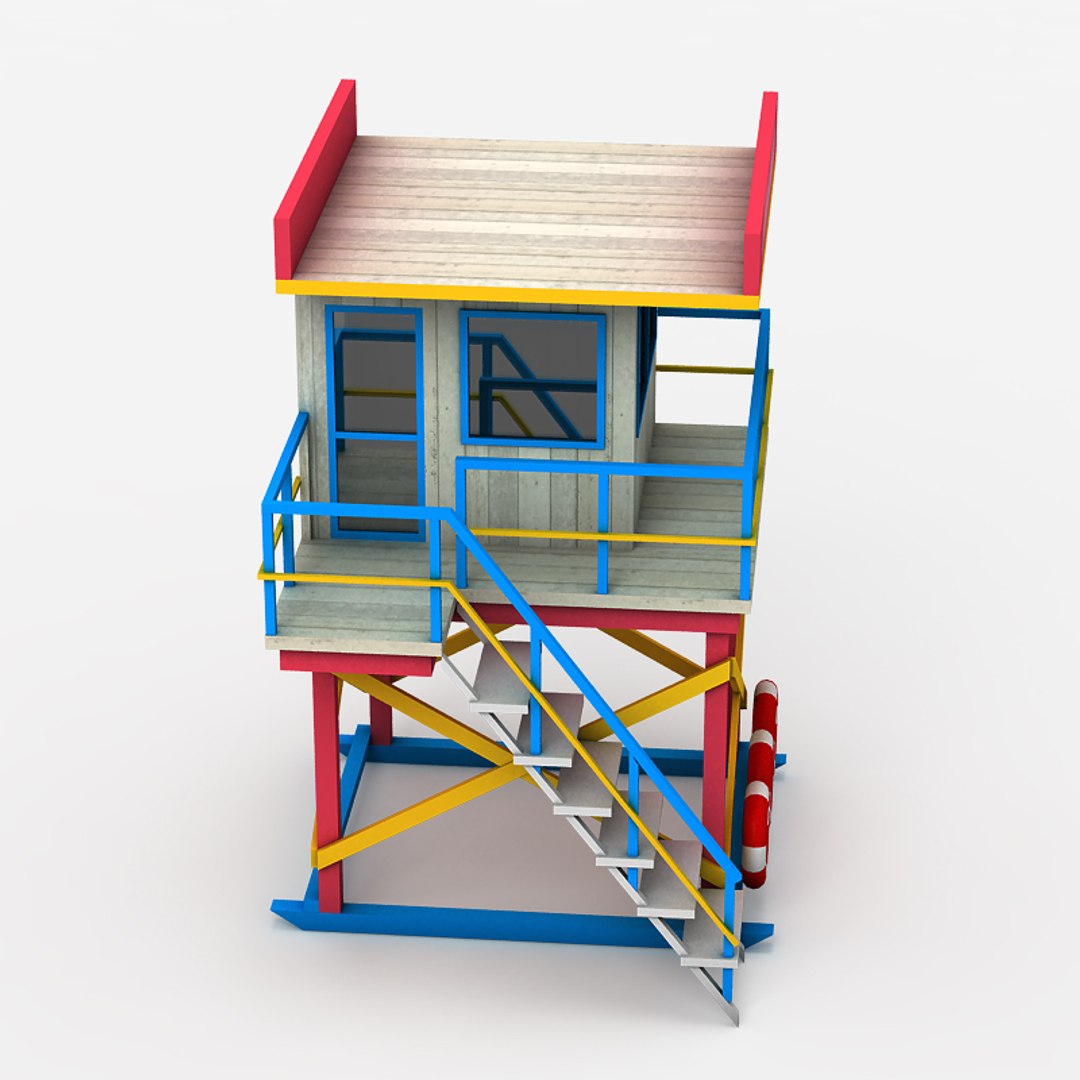 3d Lifeguard Tower